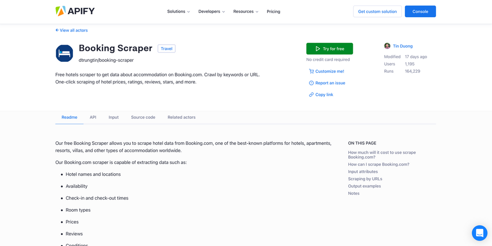 How to scrape hotel data from Booking.com | Apify Blog