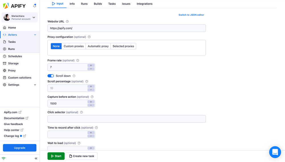 How to make an animated scrolling GIF of any web page