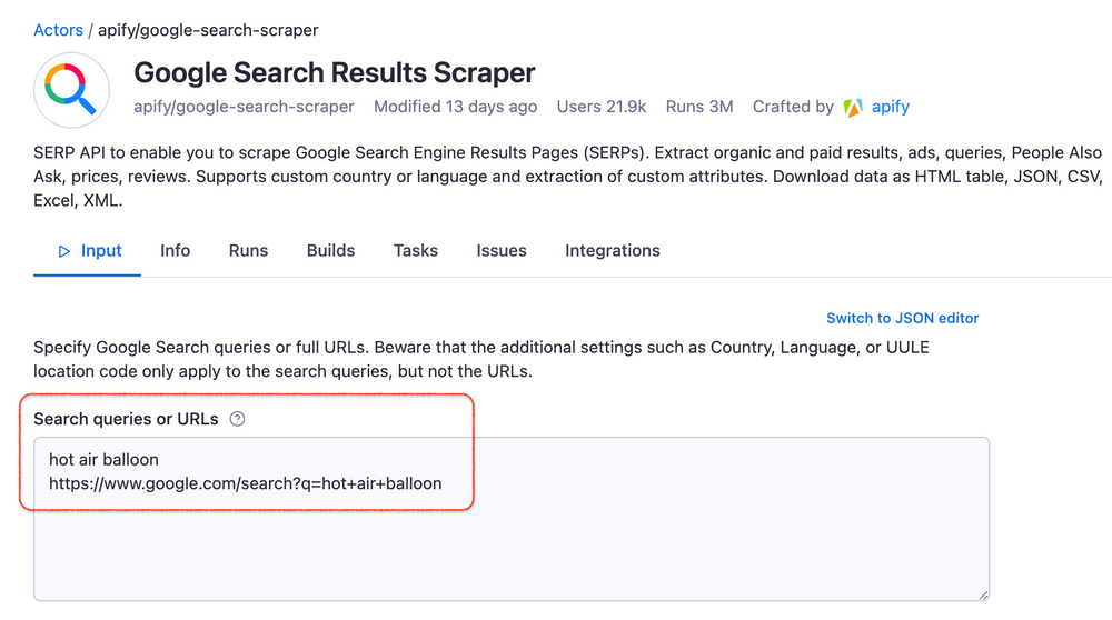 How to scrape Google Search results