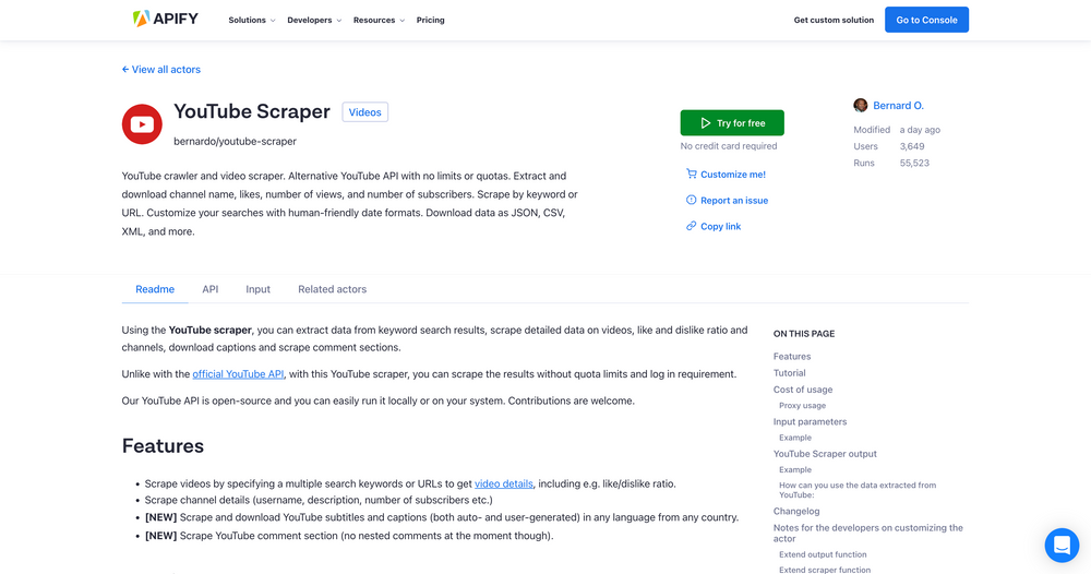 How to scrape YouTube