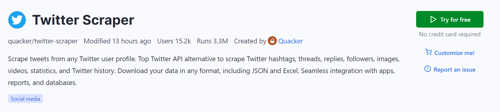How to scrape Twitter data