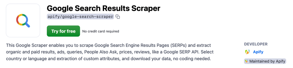 How to scrape Google Search results