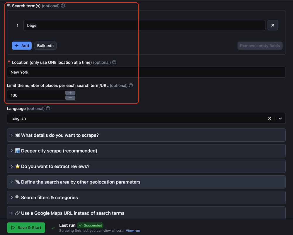 How to scrape Google Maps data
