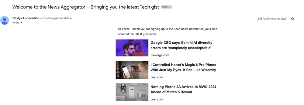 Build a news aggregator with Next.js, Resend, and Apify