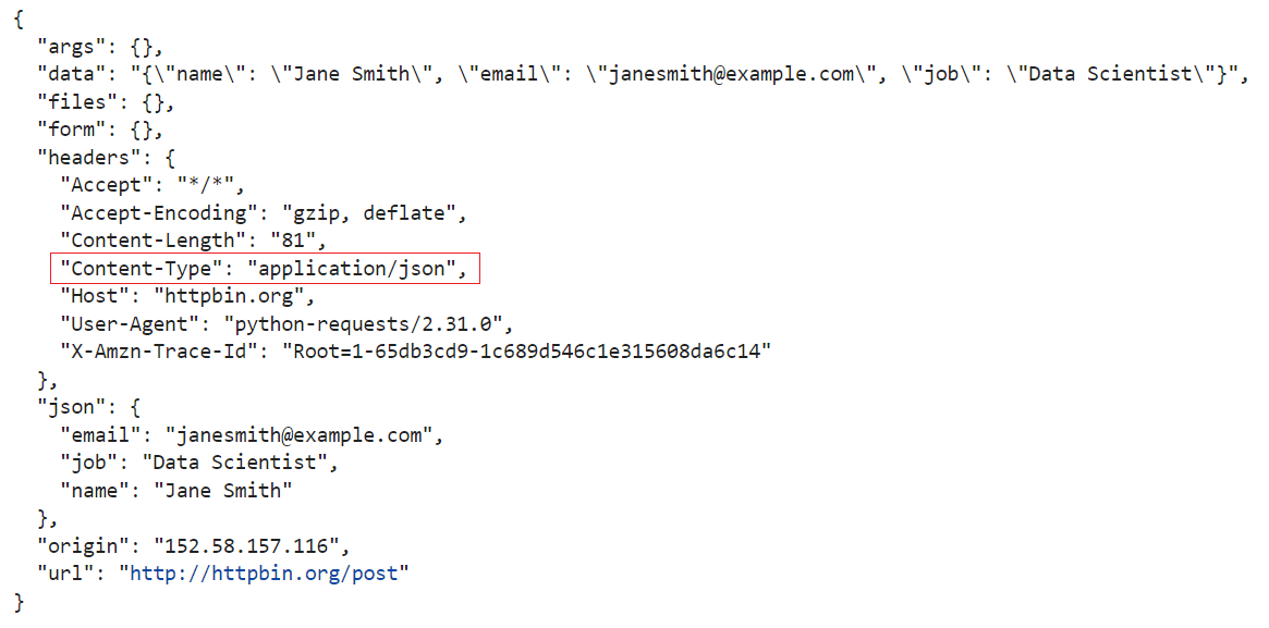 How to post JSON data with Python Requests