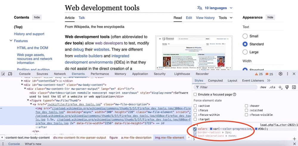 Inspect elements in Chrome, Safari, Firefox, and more