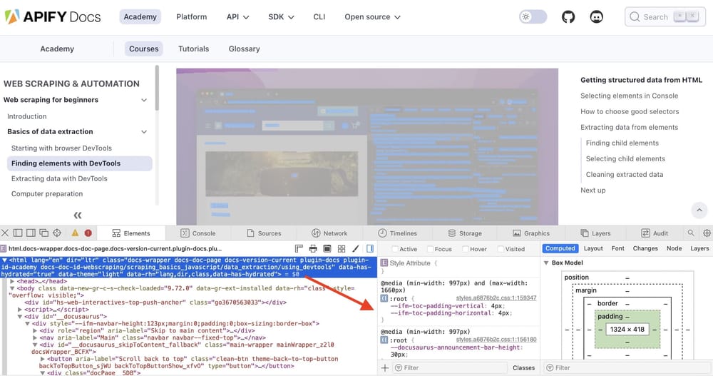 Inspect elements in Chrome, Safari, Firefox, and more