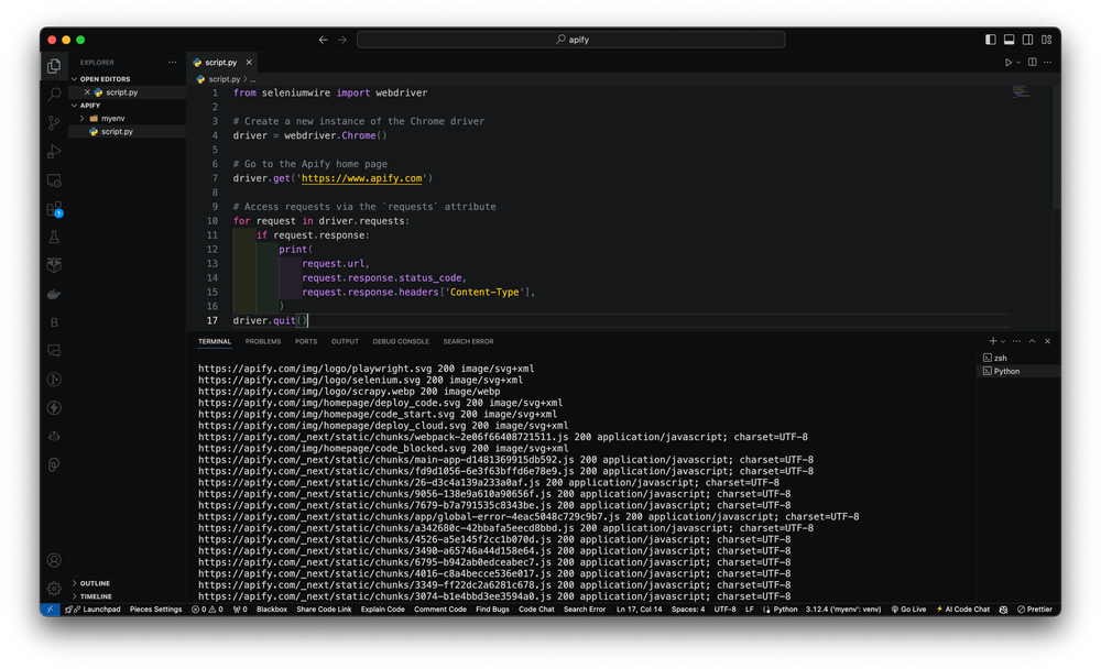 How to use Selenium Wire
