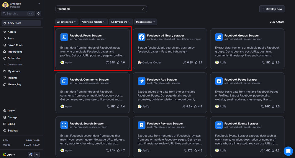 How to scrape Facebook with Python
