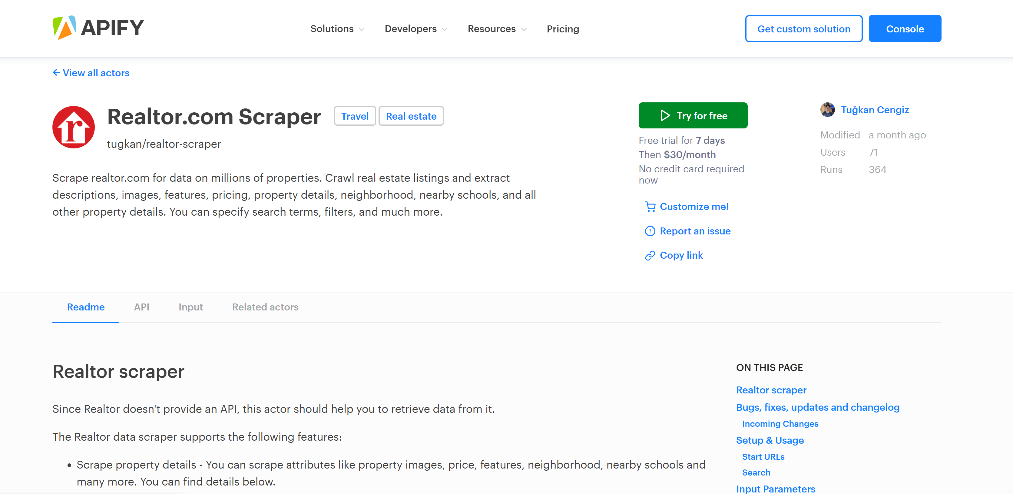 Scraping real estate data from Realtor.com