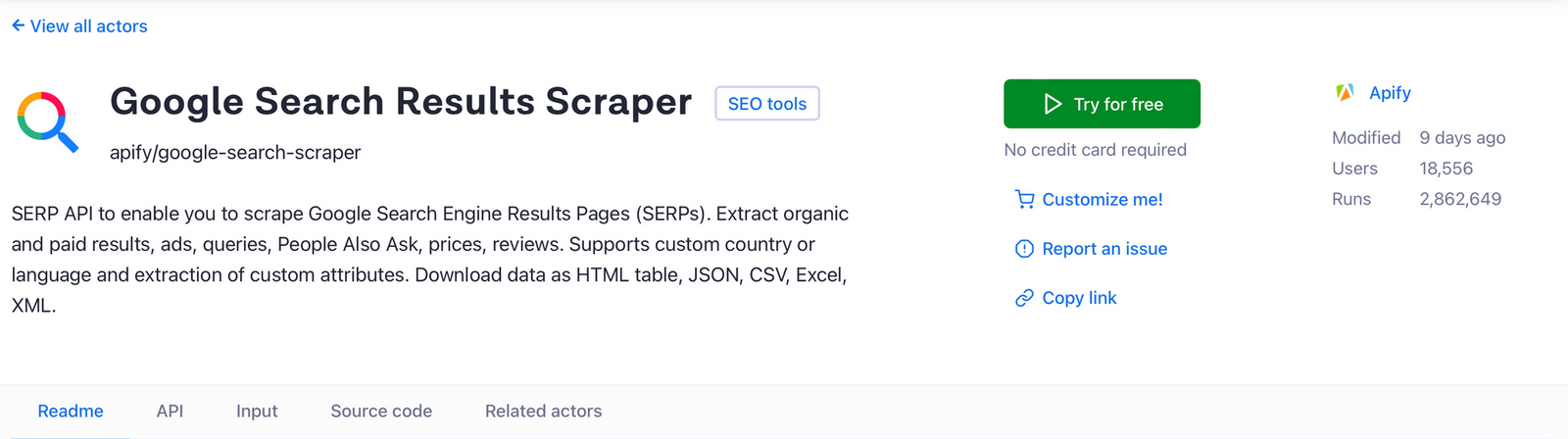 How to scrape Google Search results