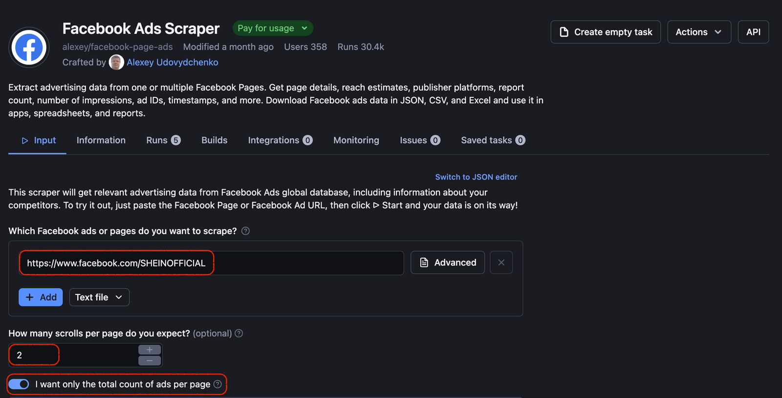 How to extract all data from Facebook Ads