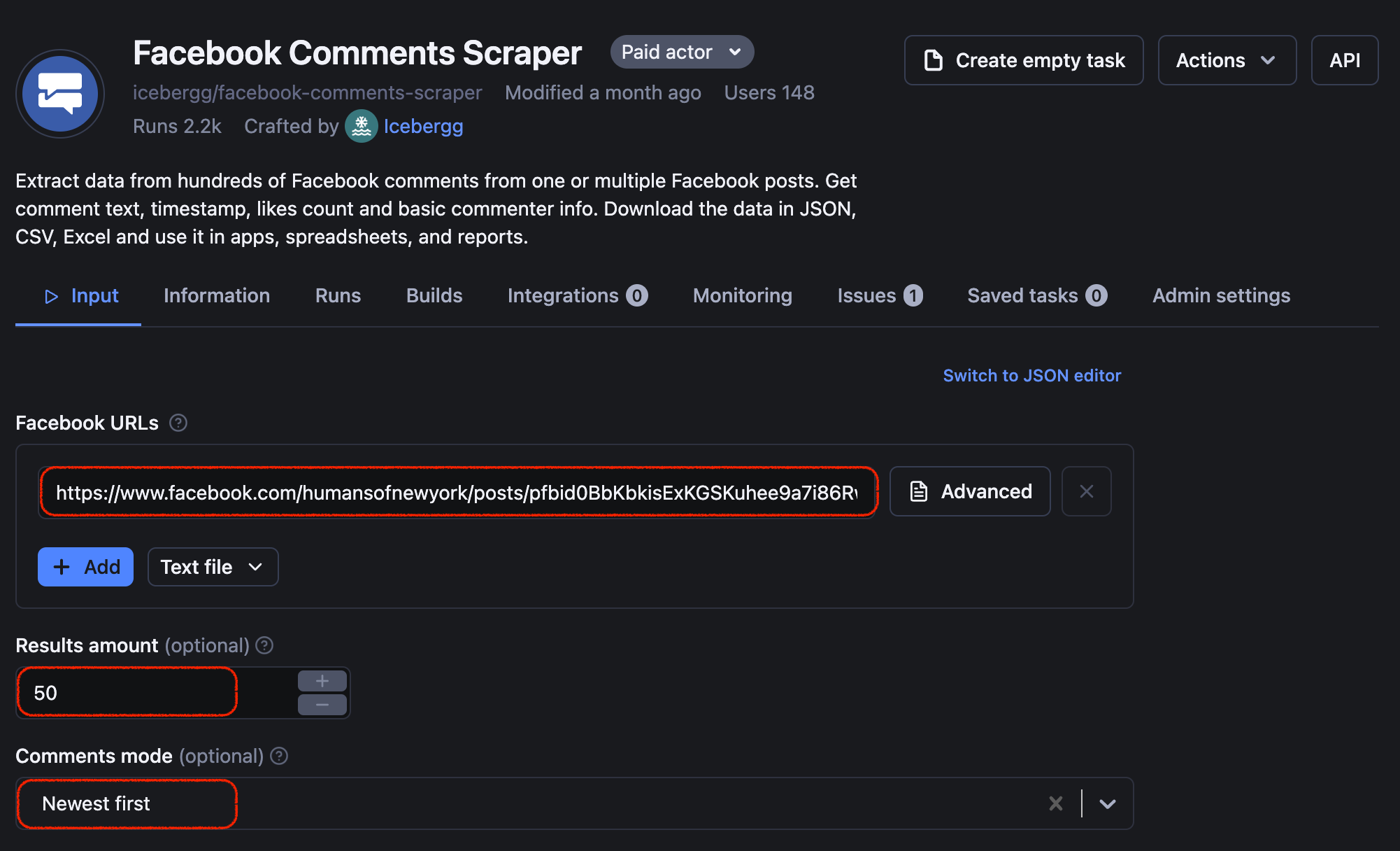 How to scrape 50 Facebook comments in 3 minutes ⏱