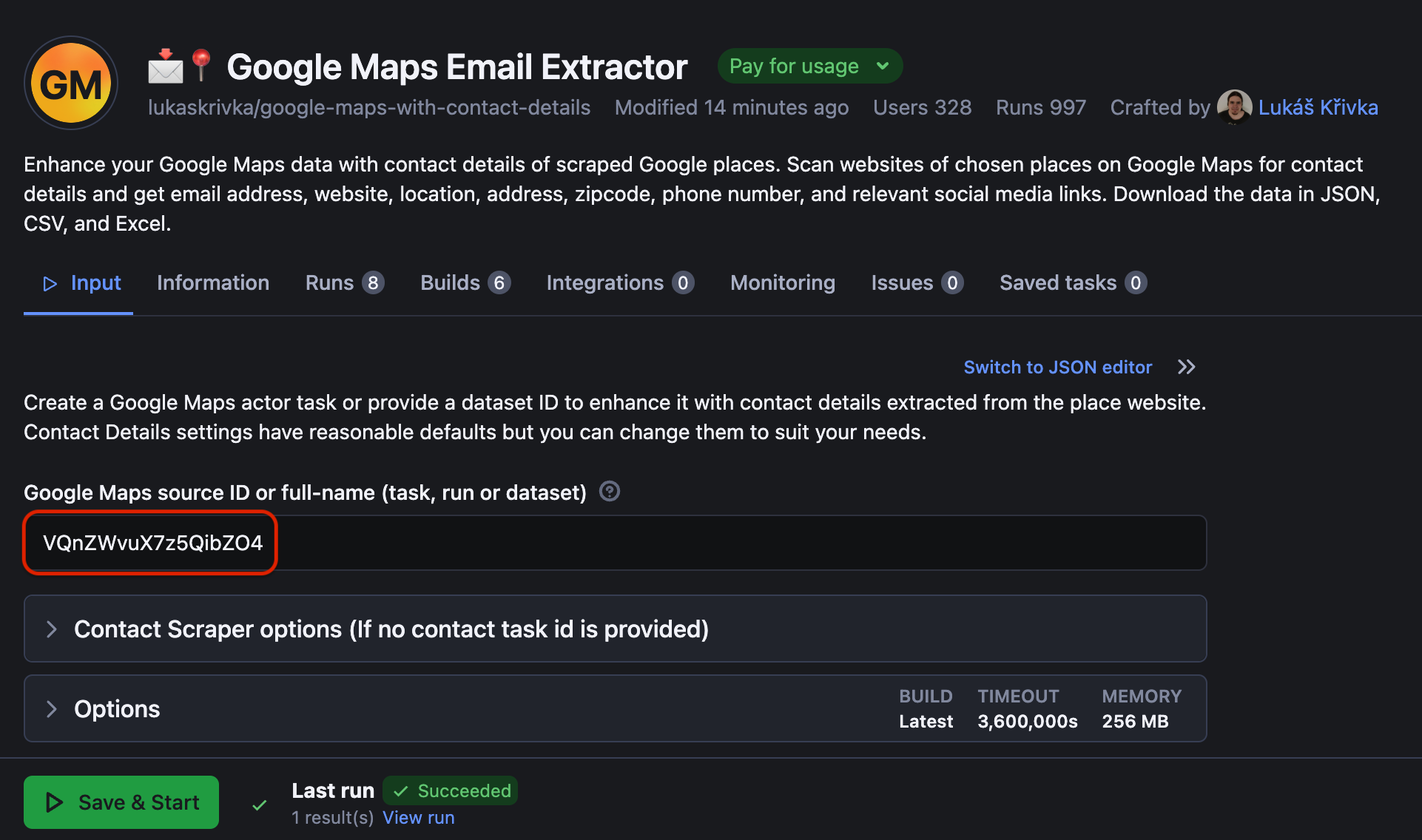 How to extract emails, socials, address with Google Maps API