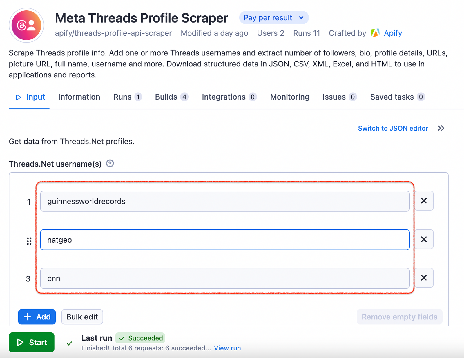 How to scrape Threads