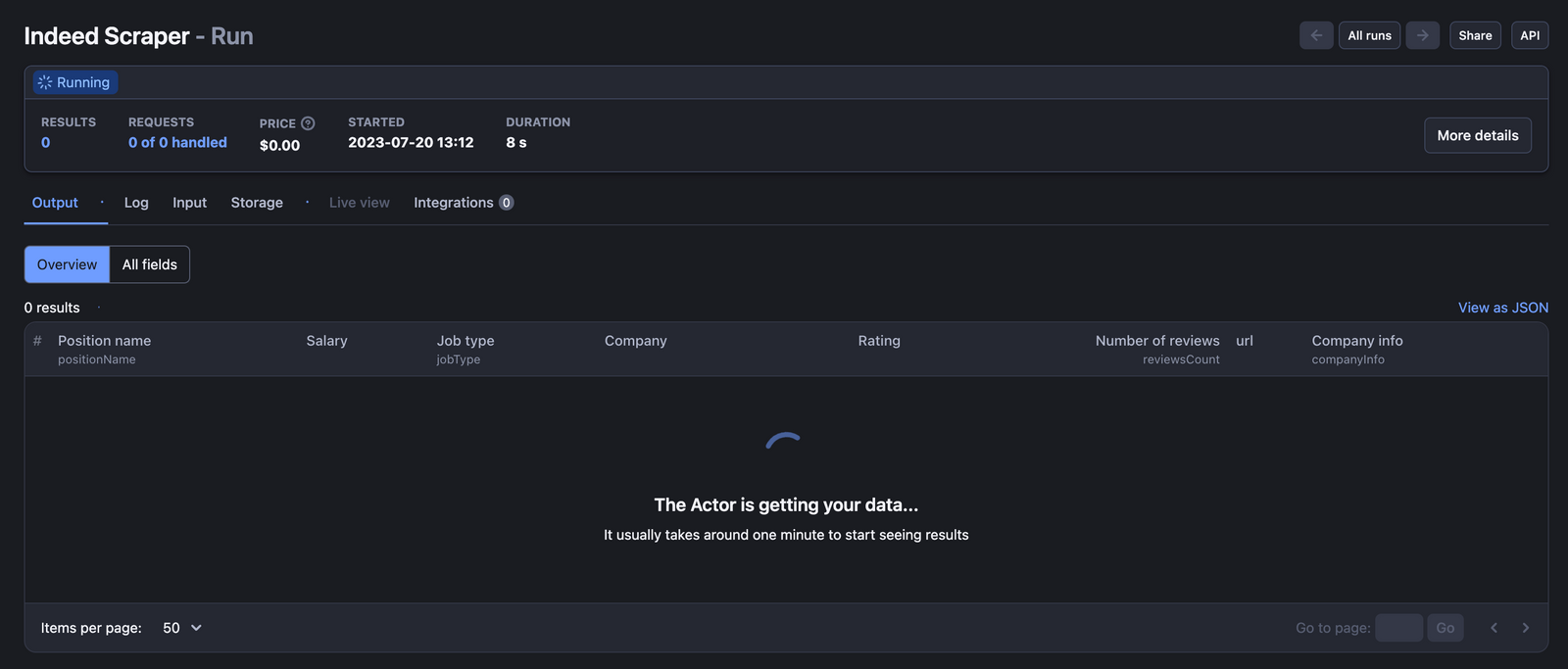 How to scrape Indeed jobs and company profiles