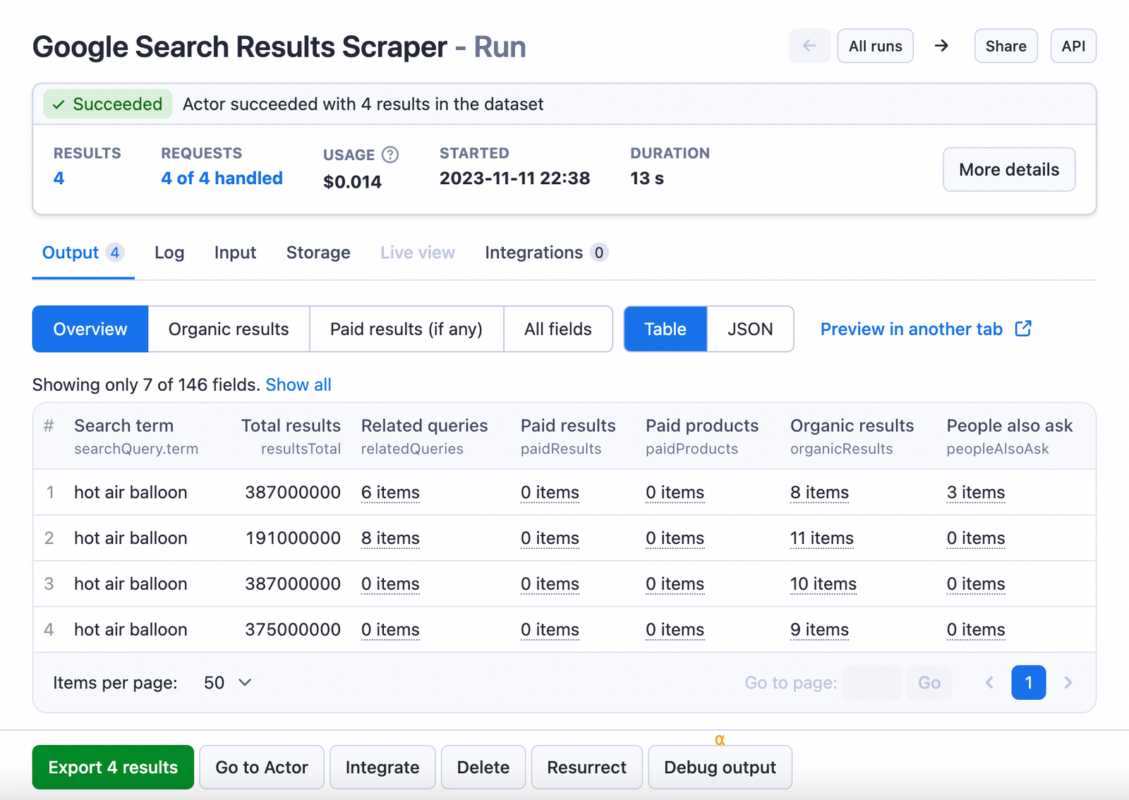 How to scrape Google Search results