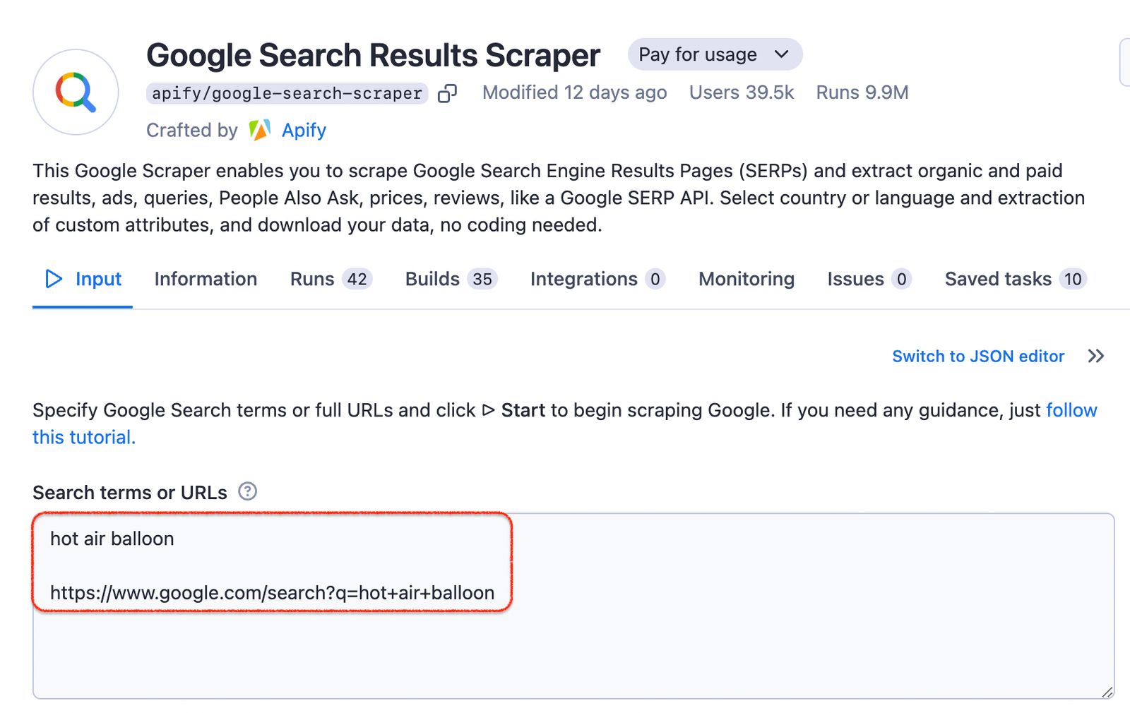 How to scrape Google Search results