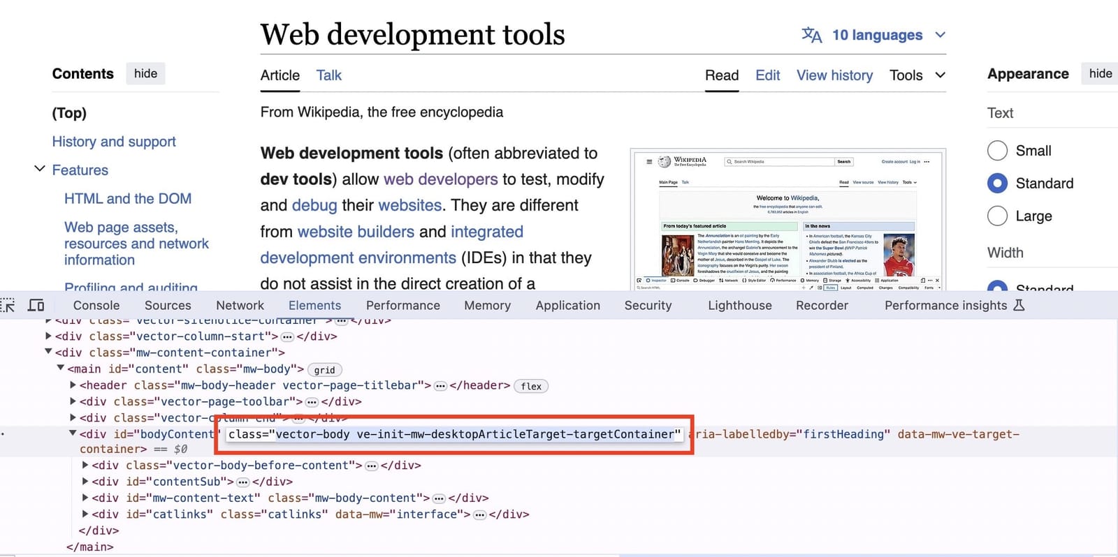 Inspect elements in Chrome, Safari, Firefox, and more