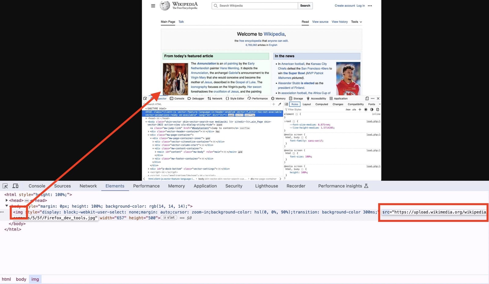 Inspect elements in Chrome, Safari, Firefox, and more
