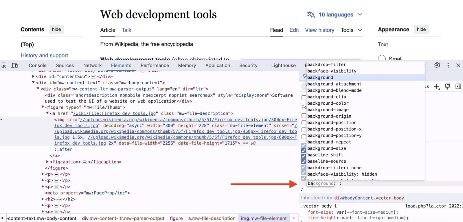Inspect elements in Chrome, Safari, Firefox, and more