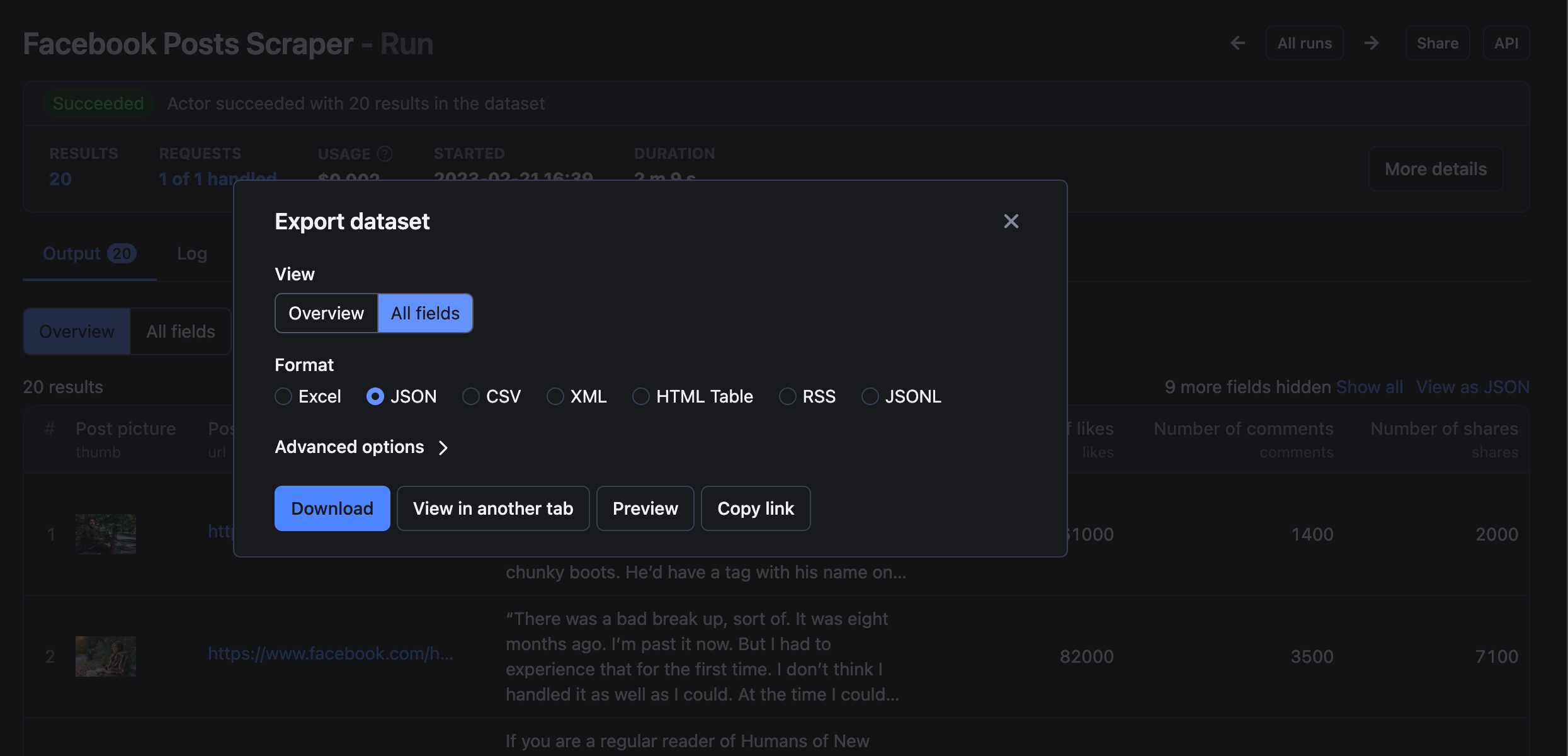 How to scrape Facebook posts
