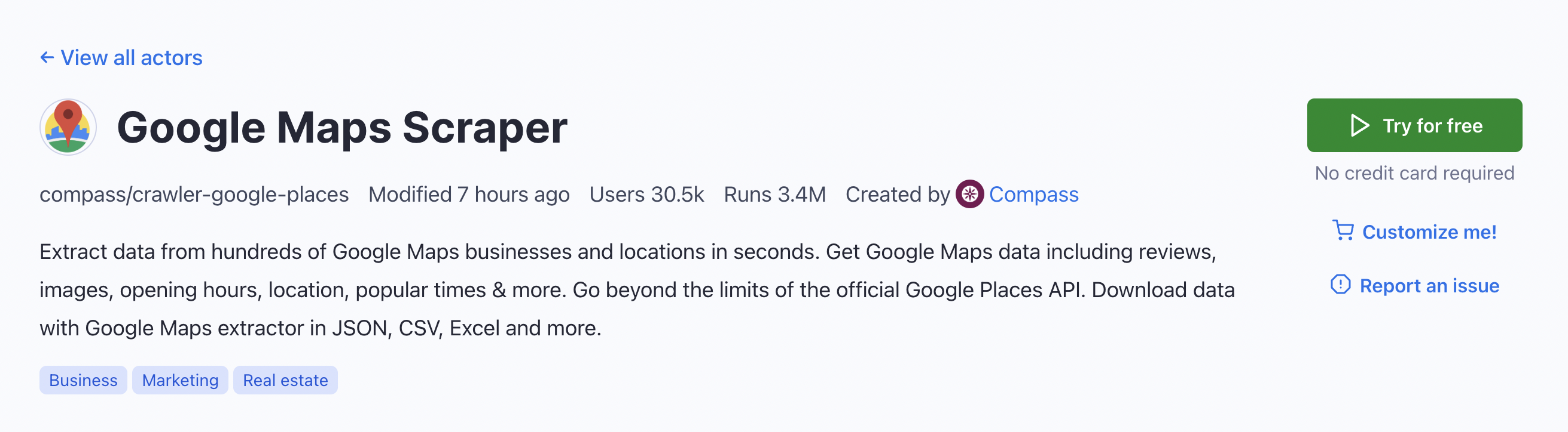 How to scrape Google Maps data
