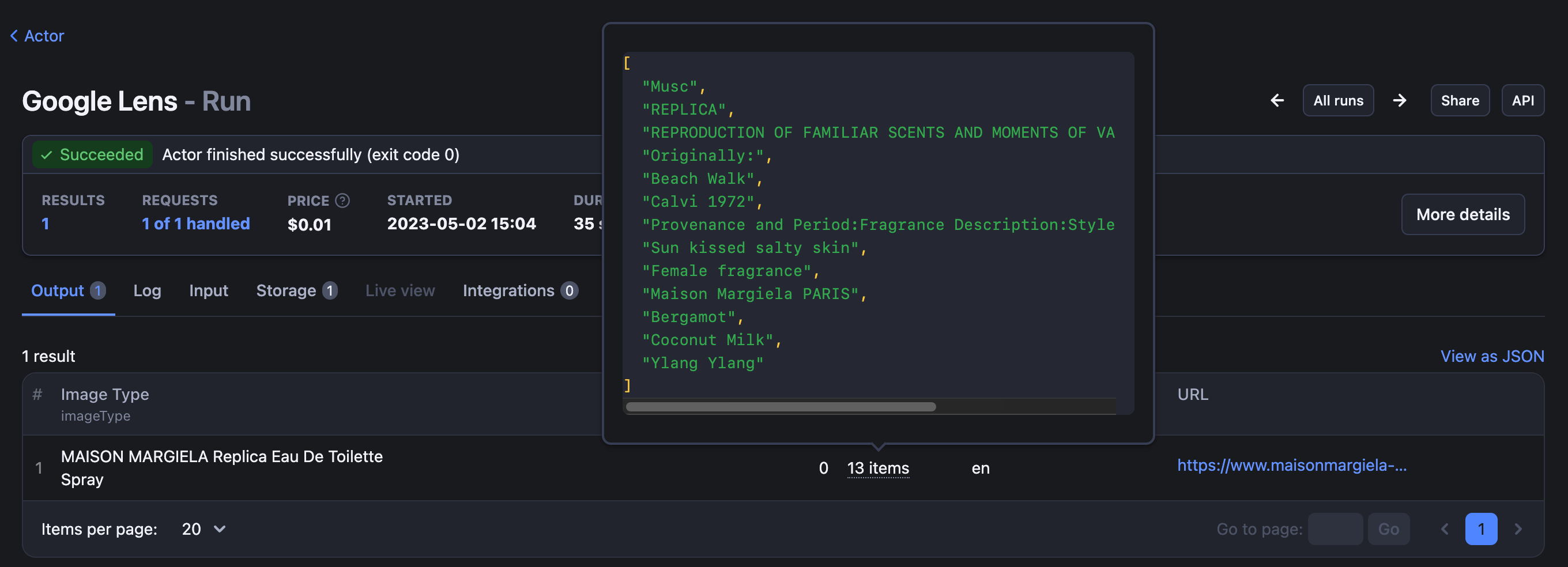 How to use Google Lens API for OCR text and image search
