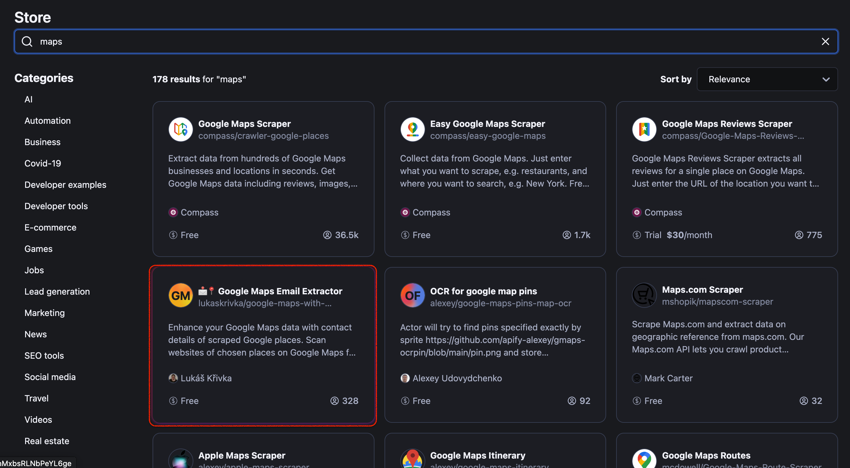 How to extract emails, socials, address with Google Maps API