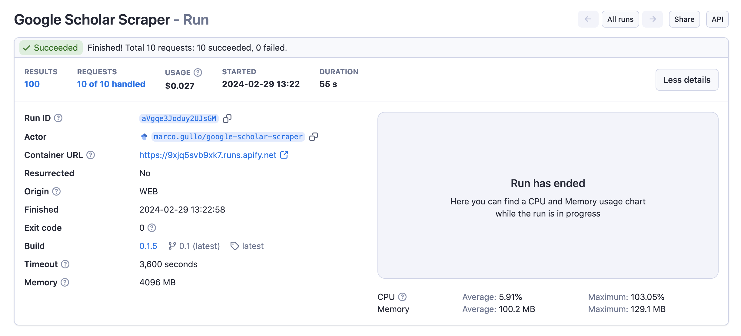 How to scrape Google Scholar
