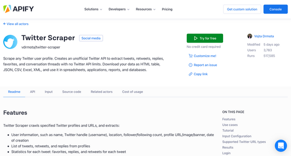How to scrape Twitter data