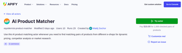Web scraping AI: product matching done by data extraction