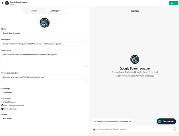 How to add custom actions to your GPTs