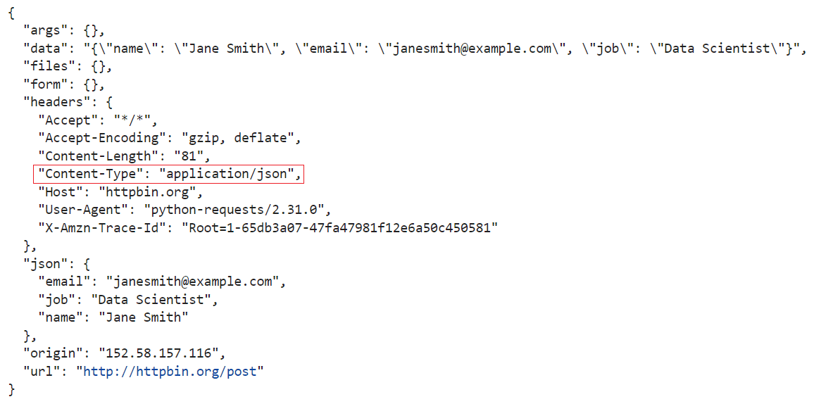 How to post JSON data with Python Requests