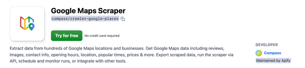 How to scrape Google Maps data