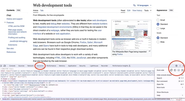 Inspect elements in Chrome, Safari, Firefox, and more