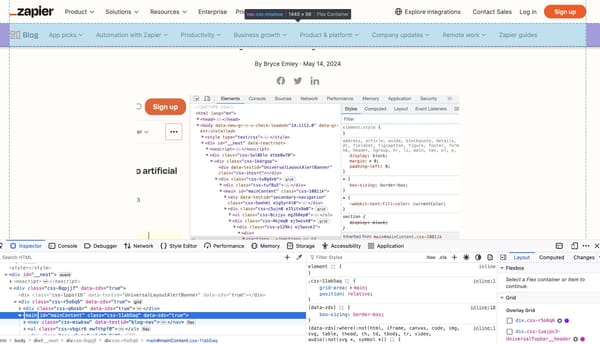 Inspect elements in Chrome, Safari, Firefox, and more