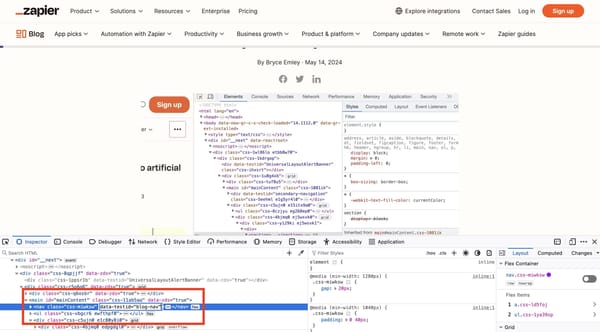 Inspect elements in Chrome, Safari, Firefox, and more