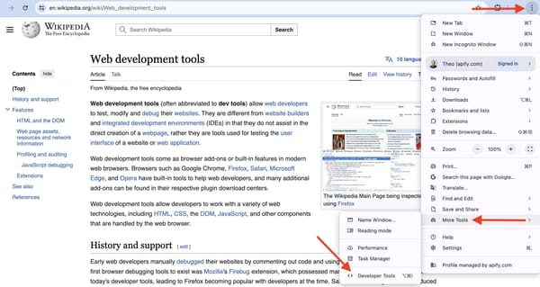 Inspect elements in Chrome, Safari, Firefox, and more